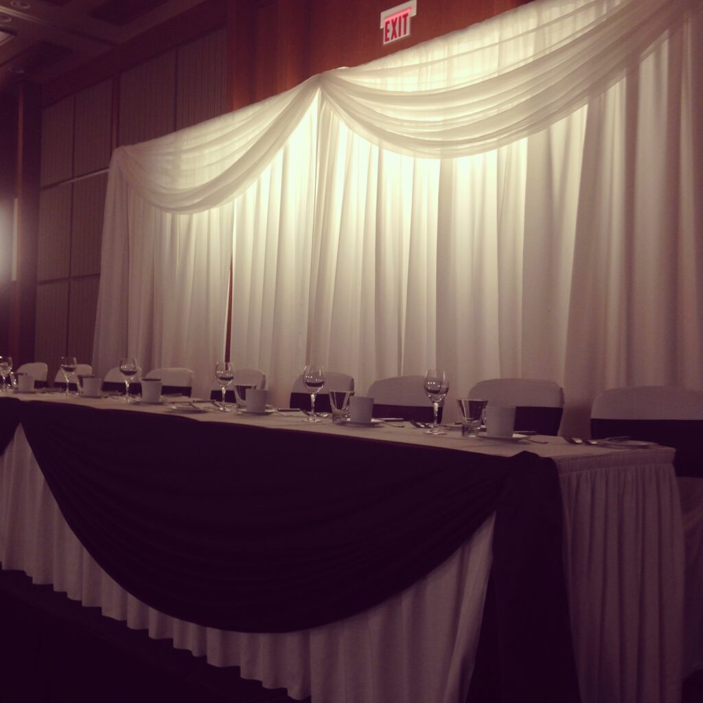 Backdrop White with Swag - Mastermind Events