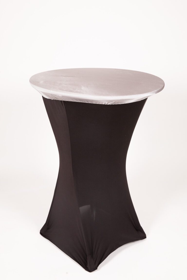 Topper Silver Spandex 30" Round - Mastermind Events